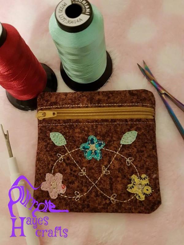 ITH Set of 4 Flower Coin Purses 4x4 Machine Embroidery | Etsy