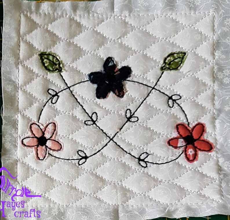 ITH Flowers quilt blocks machine embroidery design 4x4 5x5 | Etsy