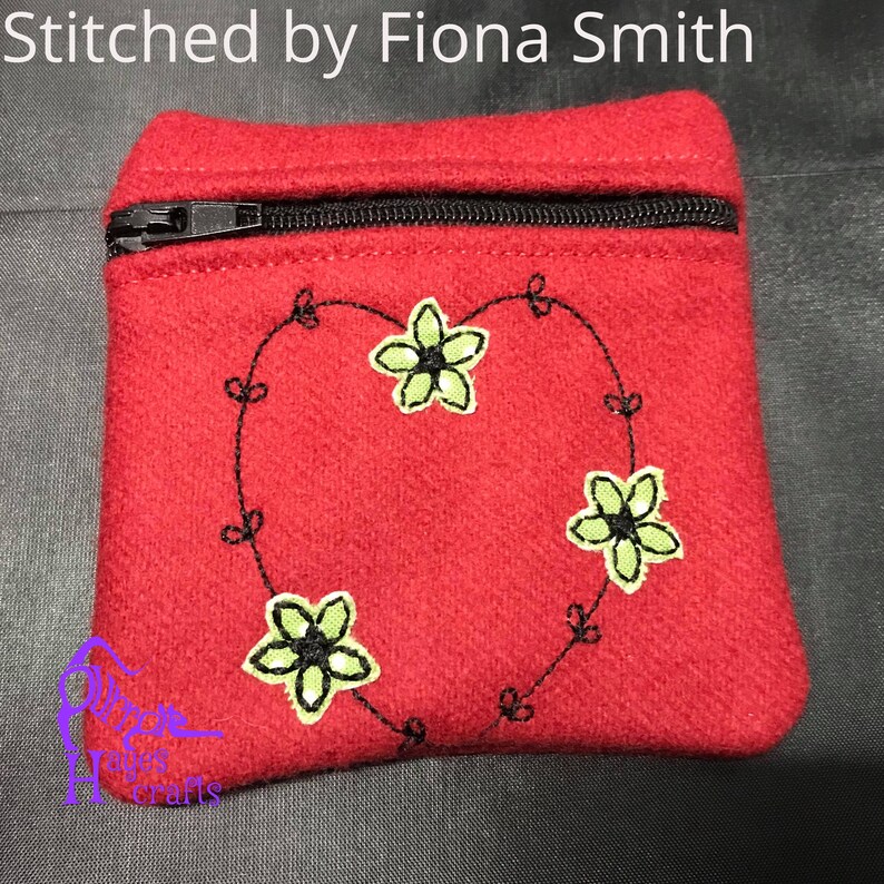 ITH Set of 4 Flower Coin Purses 4x4 Machine Embroidery - Etsy