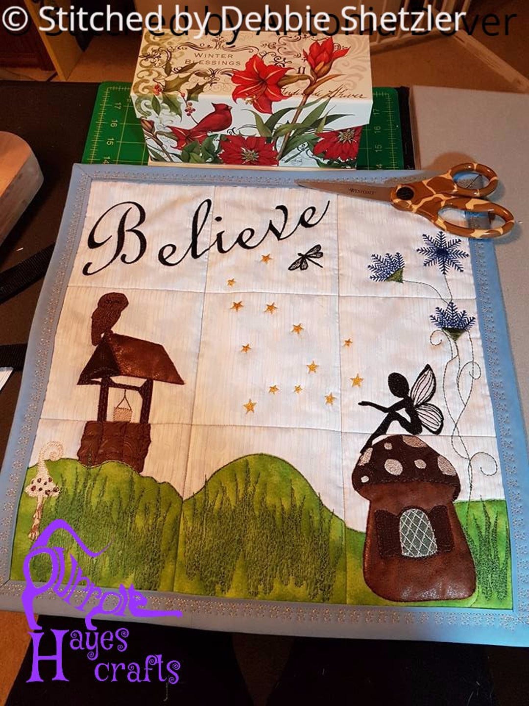 ITH "believe" Tile Scene Machine Embroidery Design (5x5 Size for 5x7 ...