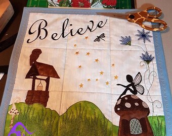 ITH Believe tile scene machine embroidery design | Etsy