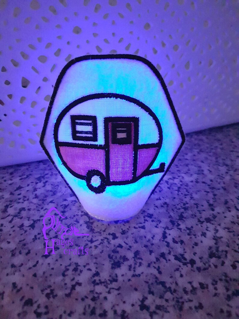 ITH Caravan Tea Light Cover Machine Embroidery Design - Etsy