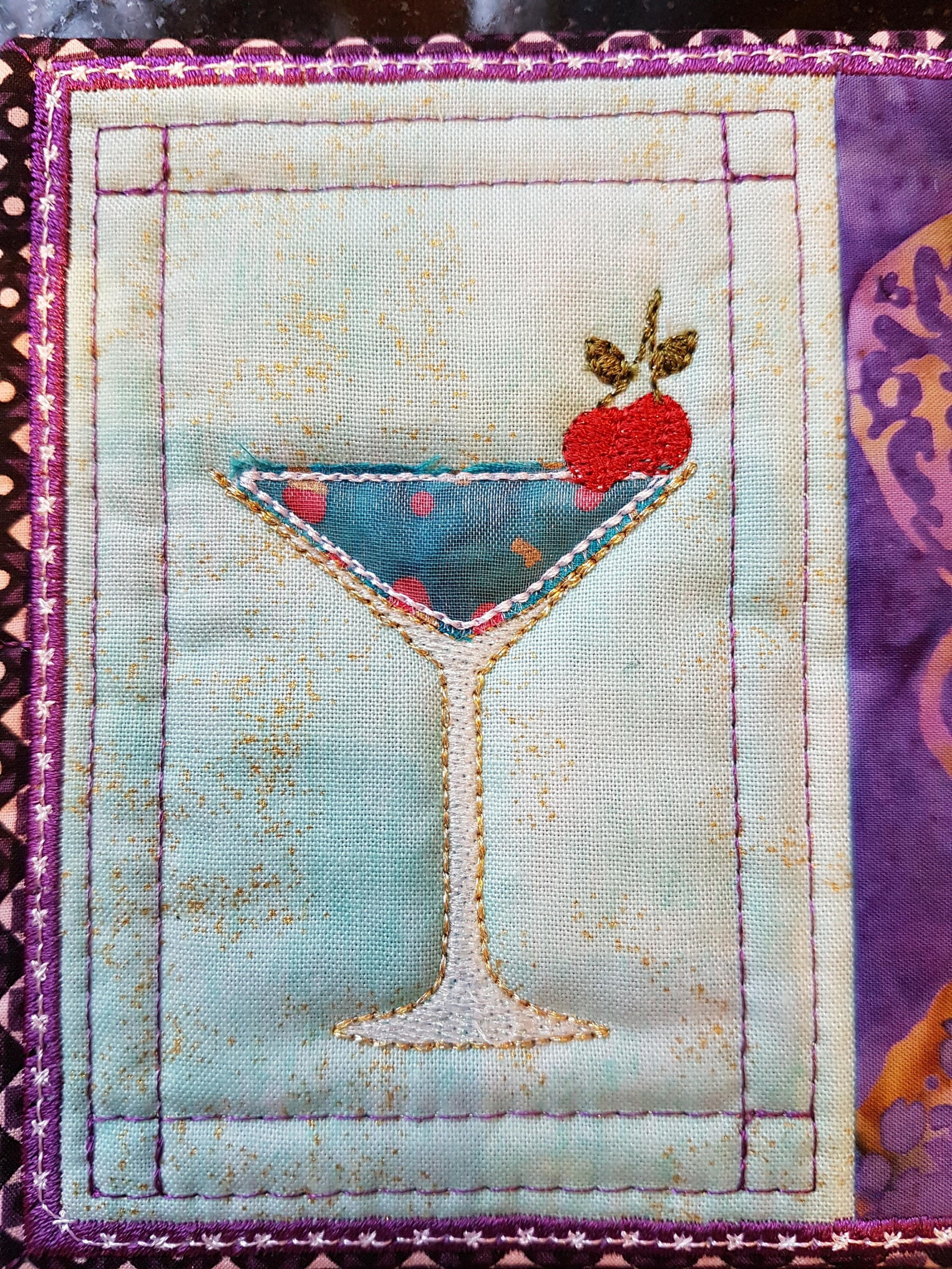 ITH Cocktail Coaster/mug Rug Machine Embroidery Design | Etsy
