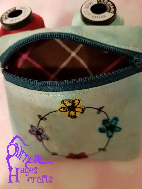 ITH Set of 4 Flower Coin Purses 4x4 Machine Embroidery | Etsy