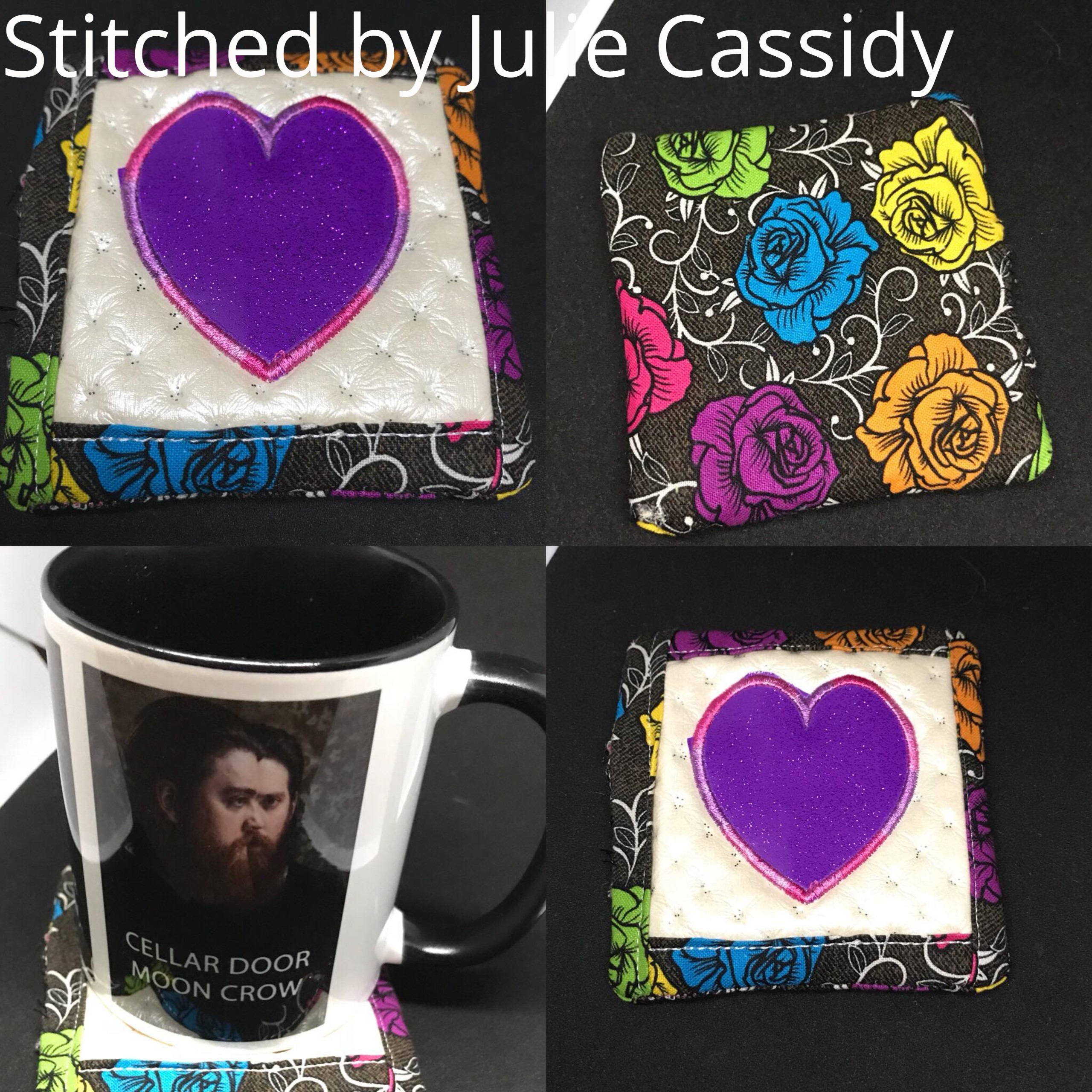 ITH Heart Coaster Machine Embroidery Design | Etsy