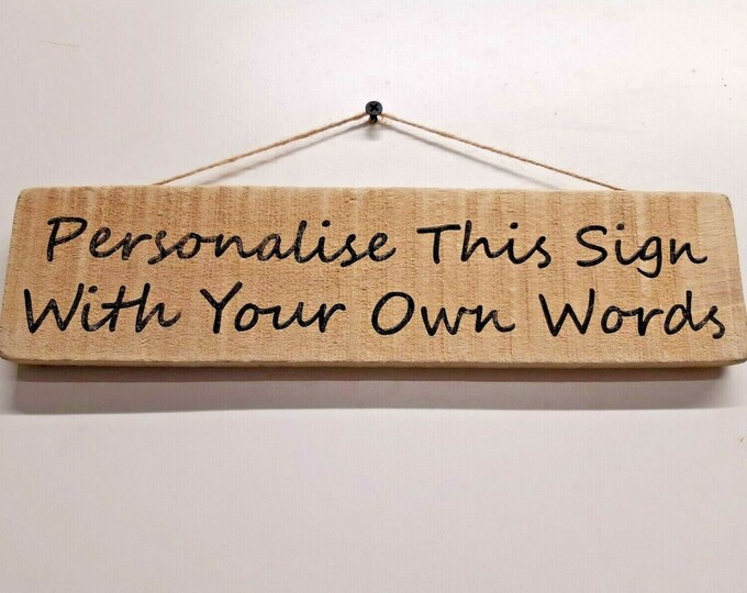 FULLY Personalised Miniature Wooden Signs Any Text Custom - Etsy