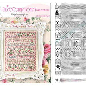 PRETTY in Pink SAMPLER Pdf/instant Download Counted Cross Stitch ...