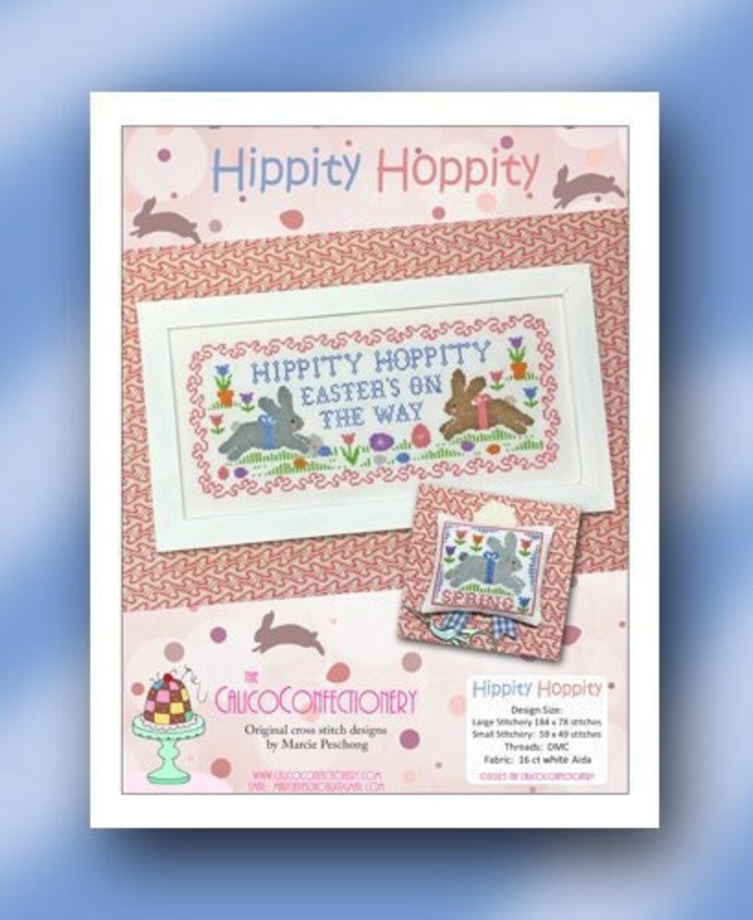 HIPPITY HOPPITY Paper/mailed Cross Stitch Pattern Calicoconfectionery ...