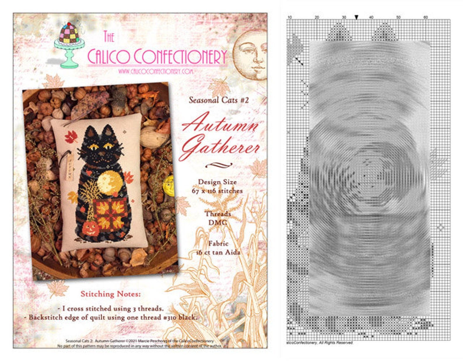 AUTUMN GATHERER Pdf/instant Download Counted Cross Stitch - Etsy