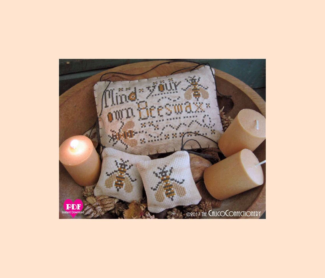 MIND Your Own BEESWAX PDF Instant Download Primitive Cross | Etsy