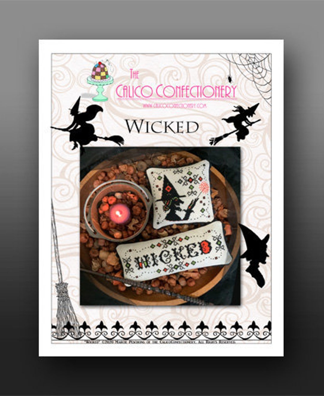 WICKED Paper/mailed Counted Cross Stitch Pattern Calicoconfectionery ...