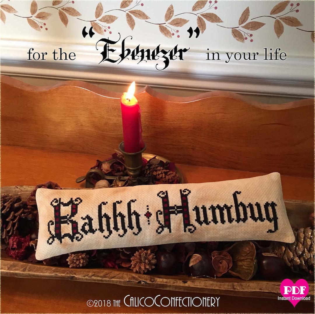 BAHHH HUMBUG PDF Instant Download Counted Cross Stitch Pattern Chart ...
