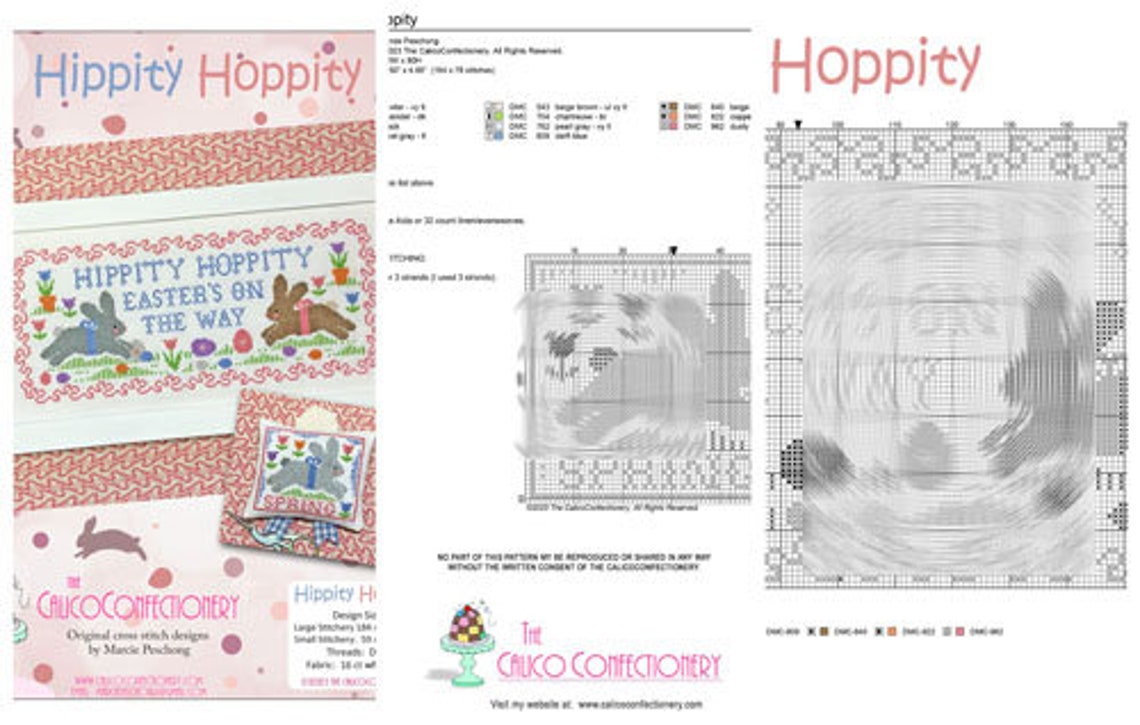 HIPPITY HOPPITY PDF Instant Download Cross Stitch Pattern - Etsy