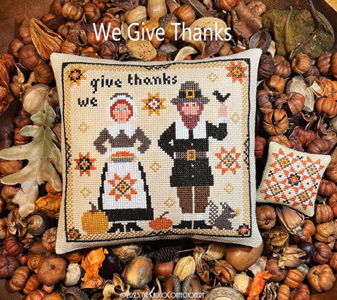 WE GIVE Thanks Paper/mailed Counted Cross Stitch Pattern ...