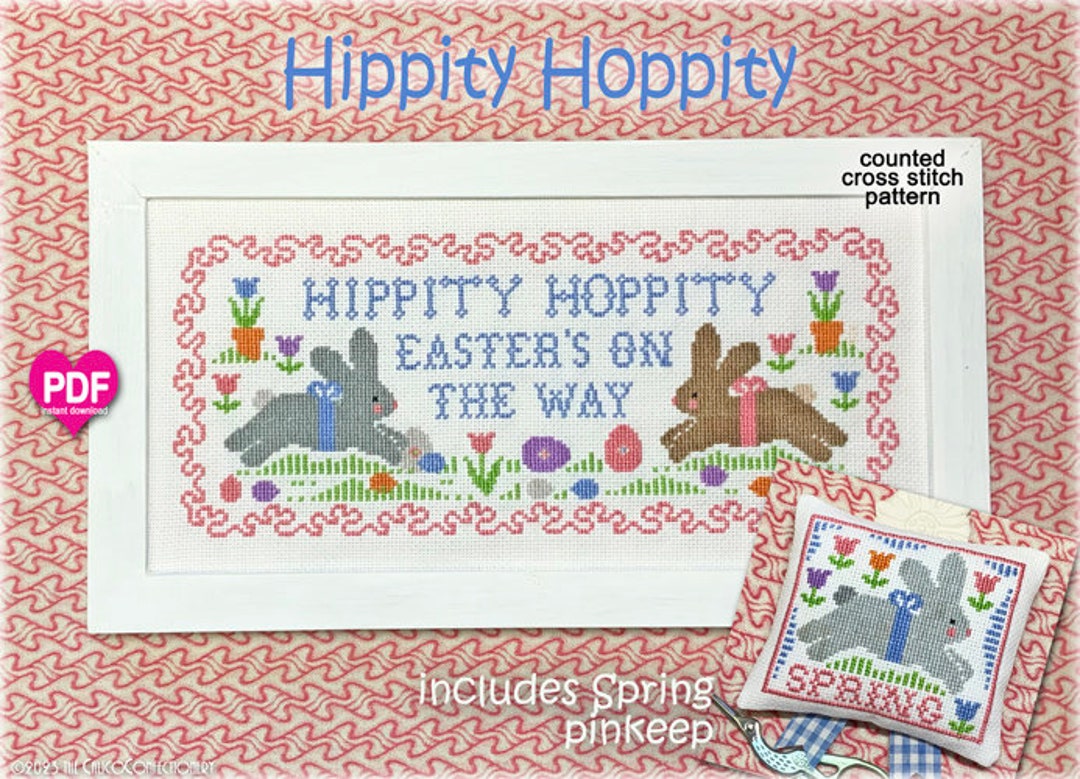 HIPPITY HOPPITY PDF Instant Download Cross Stitch Pattern ...