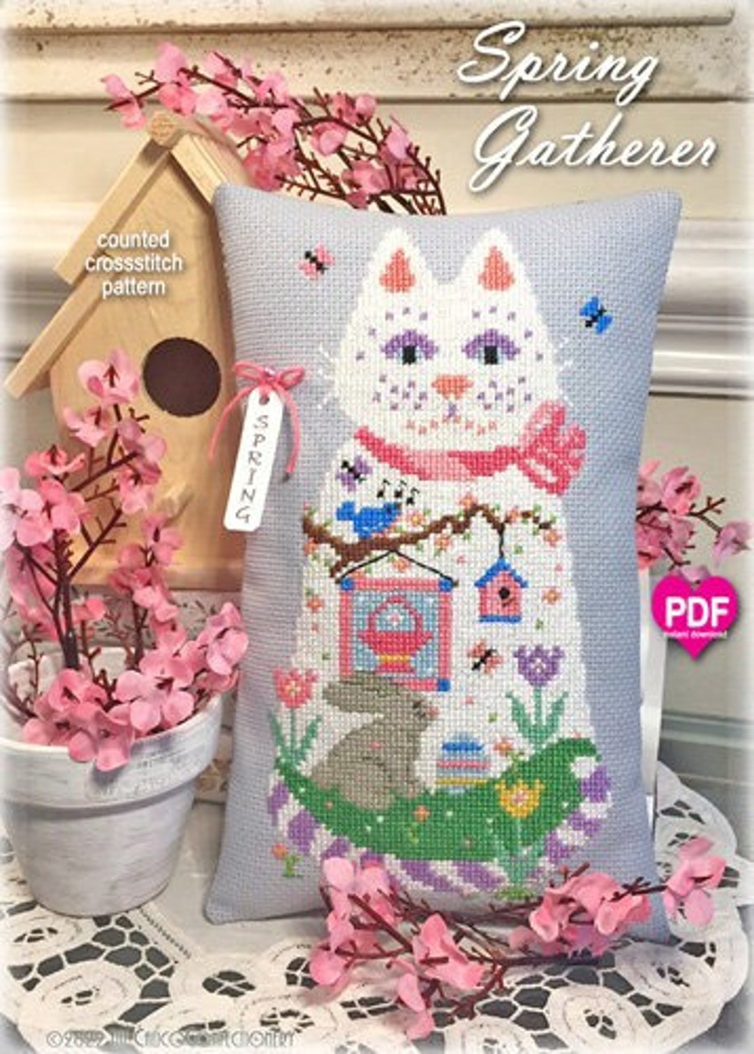 SPRING GATHERER Pdf/instant Download Counted Cross Stitch Pattern ...