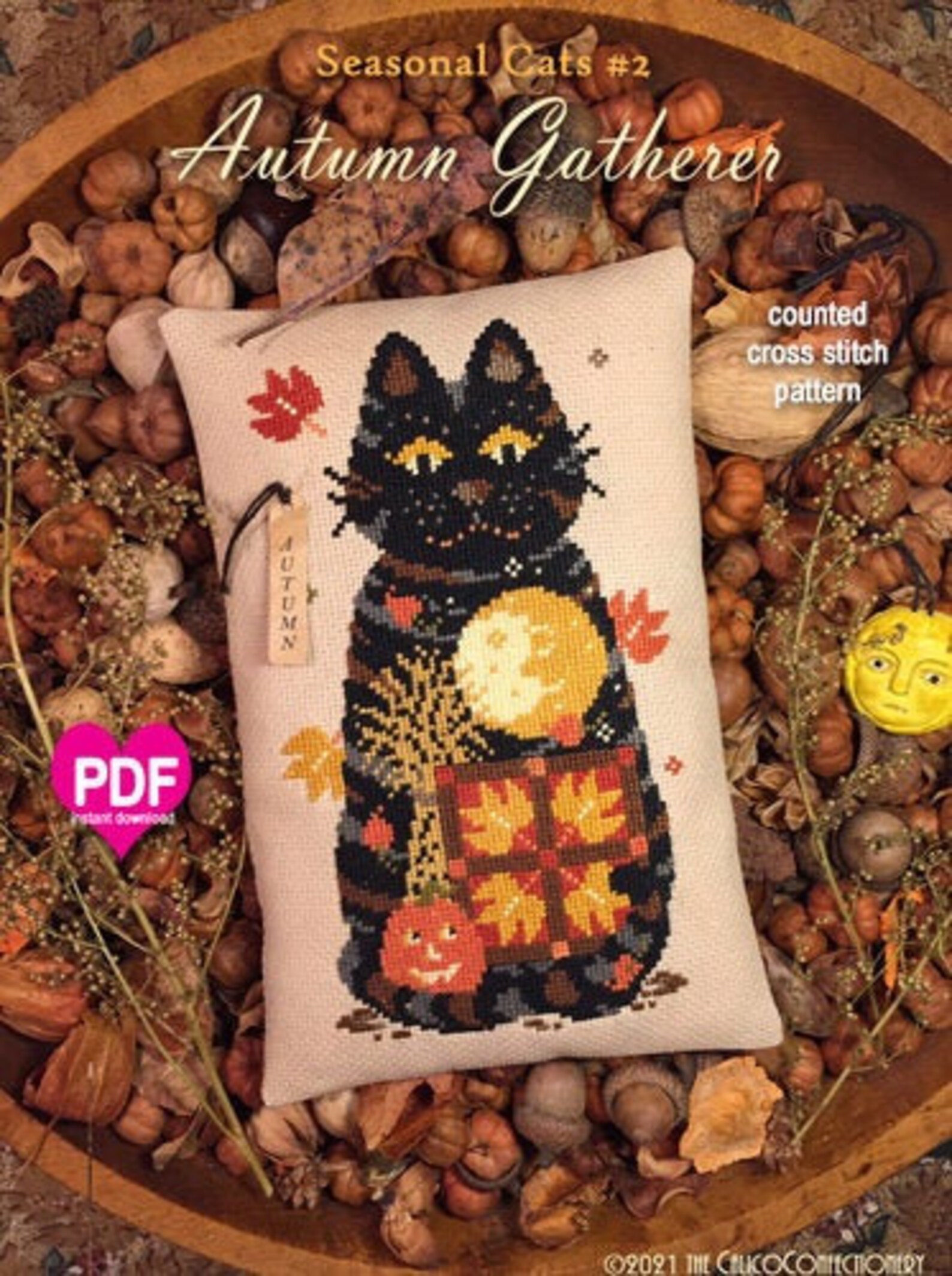 AUTUMN GATHERER Pdf/instant Download Counted Cross Stitch - Etsy