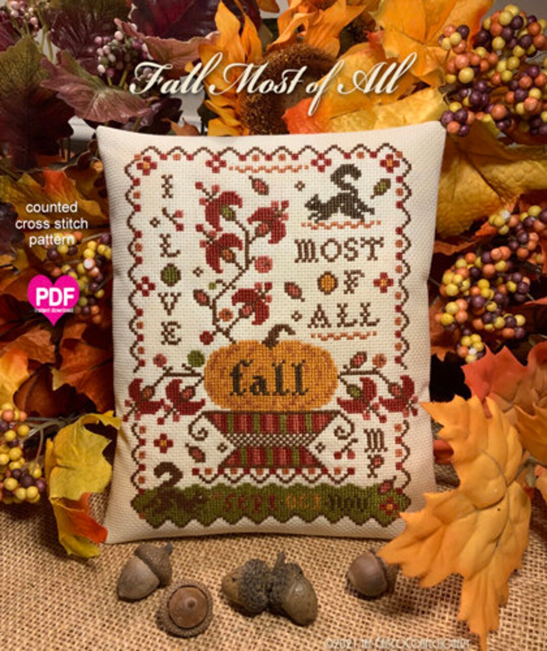 FALL Most of ALL Pdf/instant Download Counted Cross Stitch Pattern ...