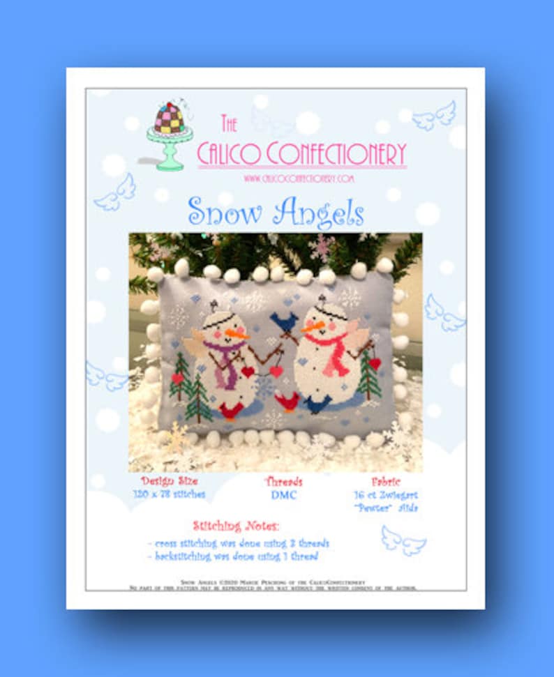 SNOW ANGELS Paper/mailed Counted Cross Stitch Pattern ...
