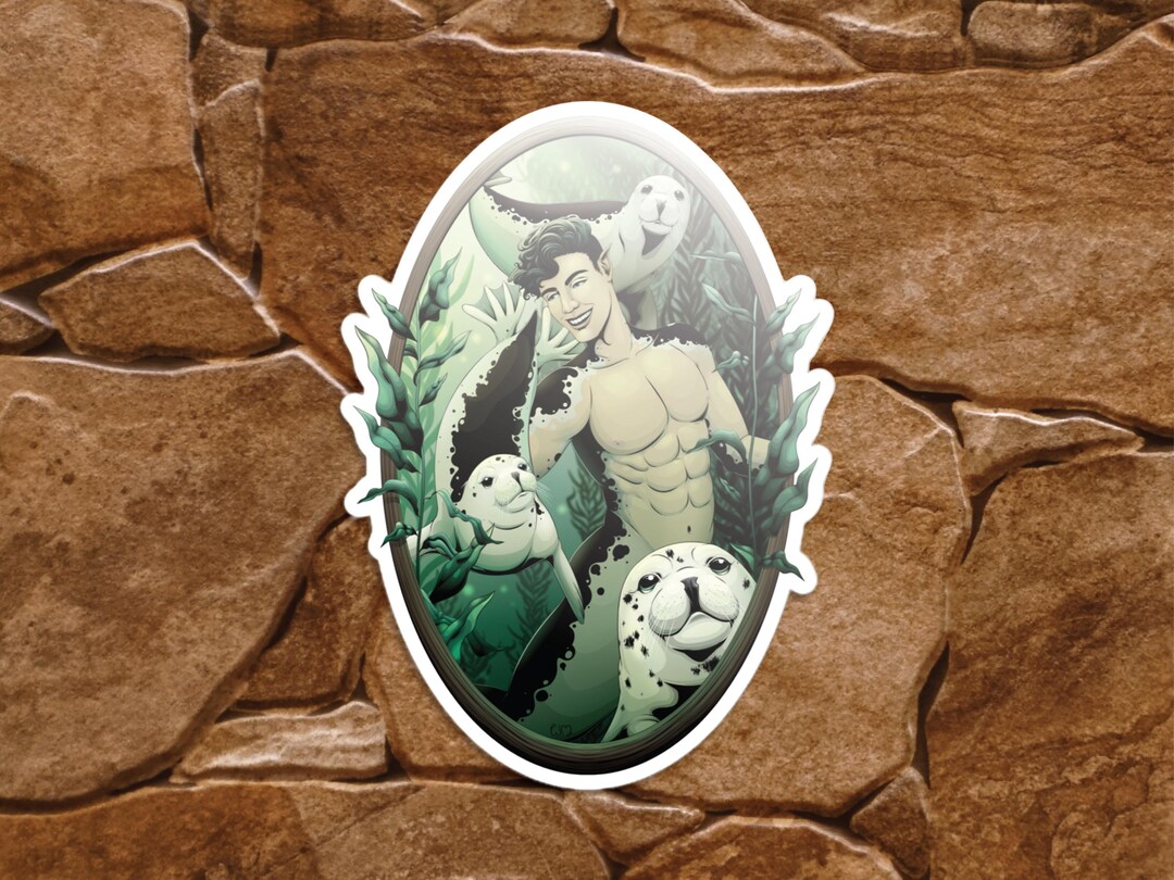 Seal Merman Vinyl Stickers - Etsy