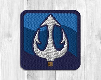 Trident Patch 579 2 Inch Diameter Embroidered Patch - Etsy