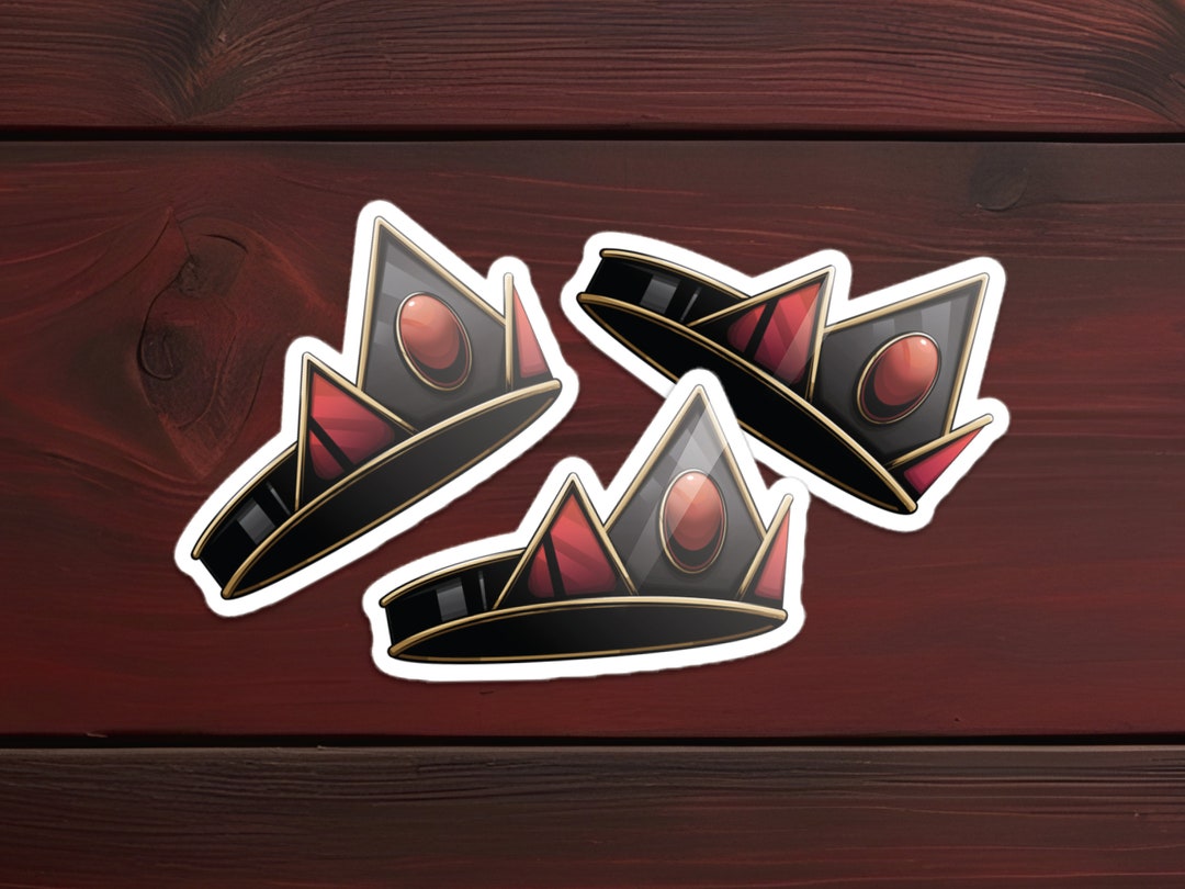 Simple Black and Red Crown - Vinyl Sticker - Etsy