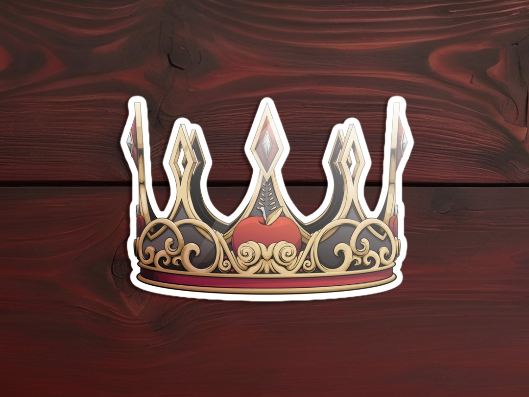 Royal Apple Crown - Vinyl Sticker - Etsy