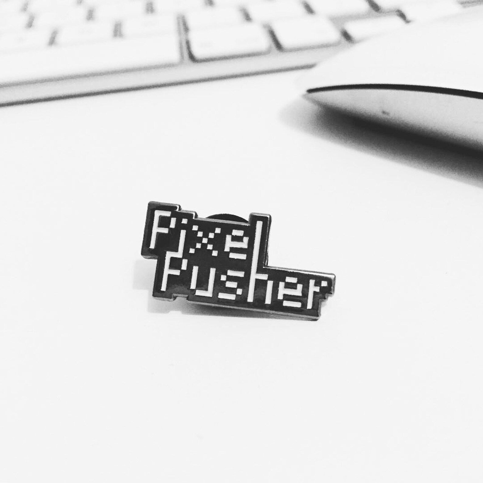 Pixel Pusher Enamel Pin - Etsy