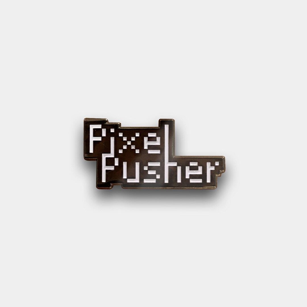 Pixel Pusher Enamel Pin - Etsy