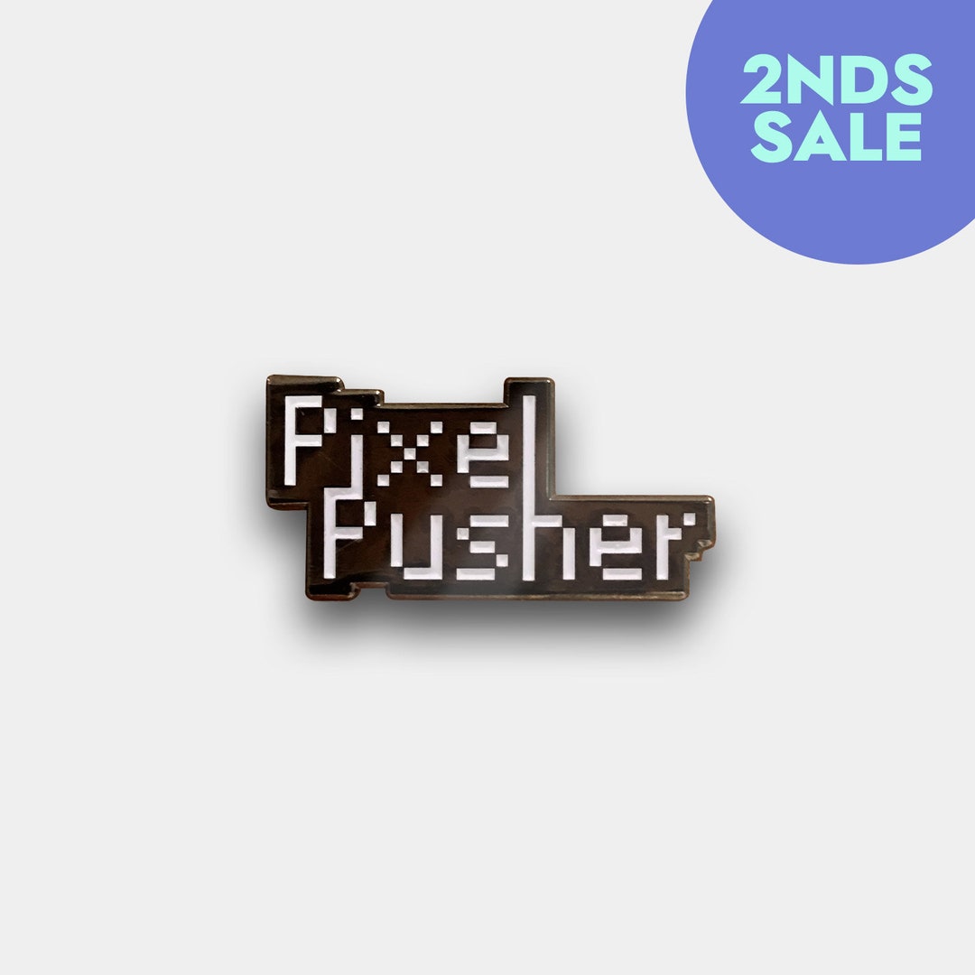 SECONDS SALE - Pixel Pusher Enamel Pin - Etsy