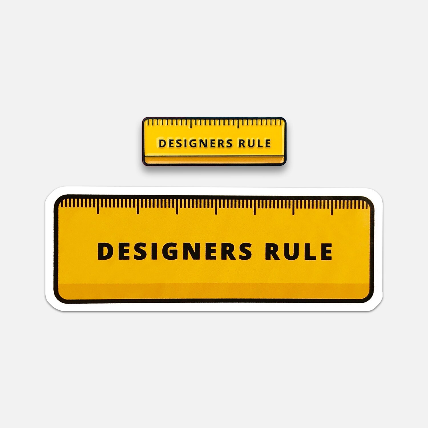 Designers Rule Gift Set - Enamel Pin & Sticker - Etsy