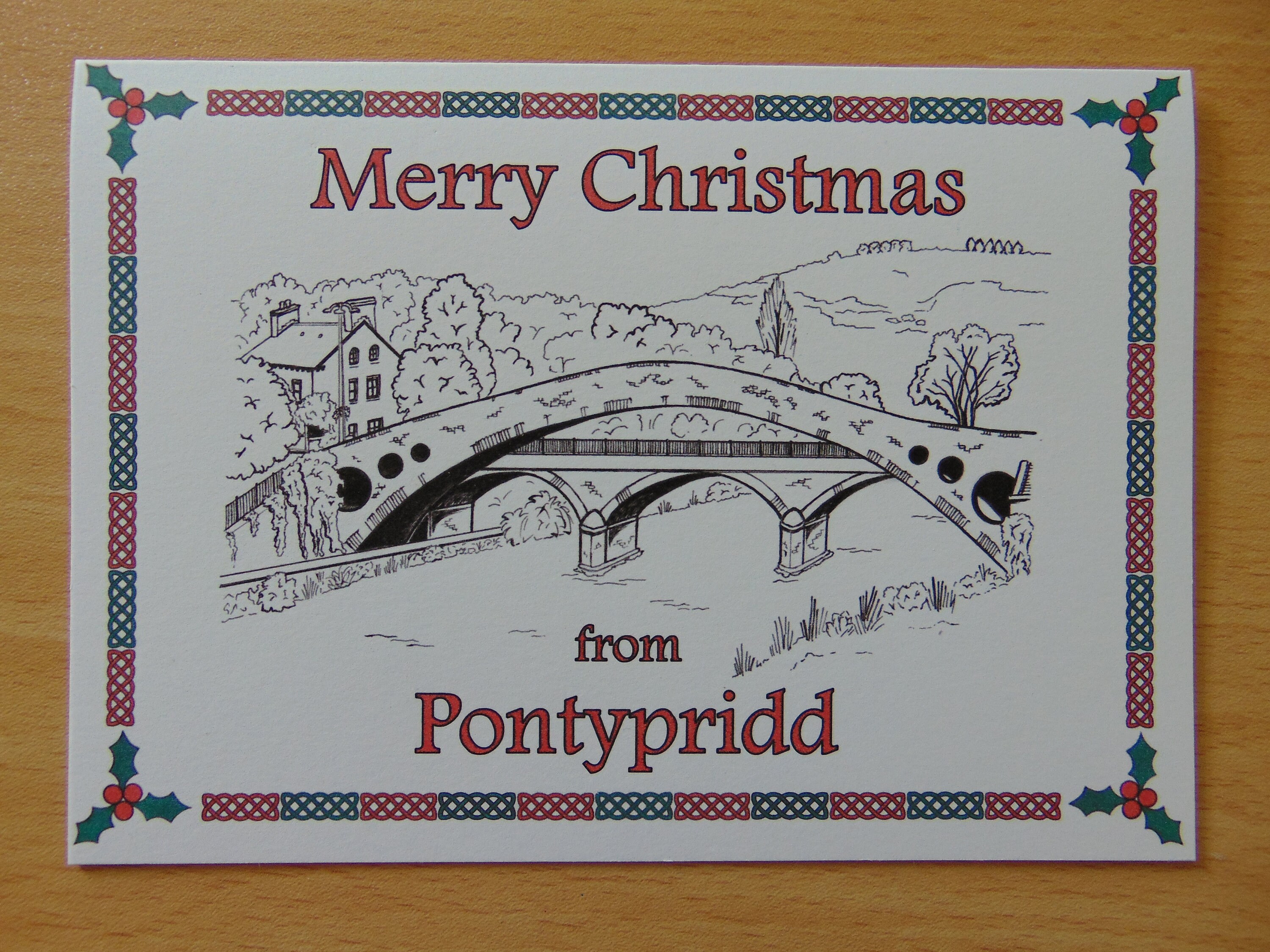 Set of 5 Welsh Christmas Cards - Merry Christmas From Pontypridd. Wales ...
