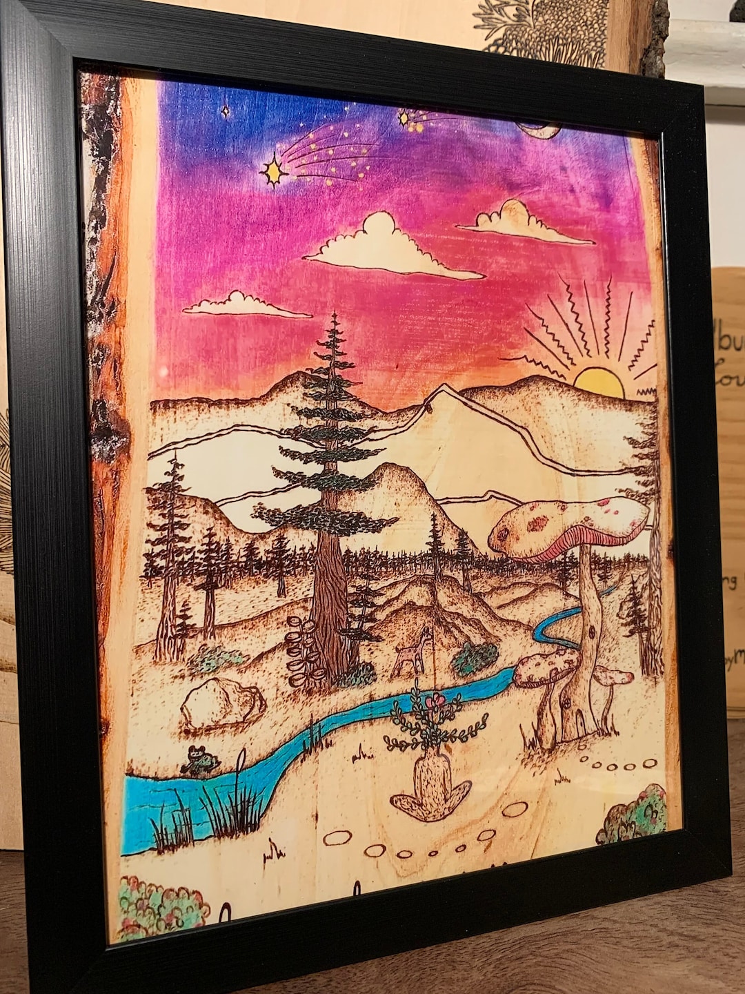 Falling Stars Print of Woodburn Original - Etsy