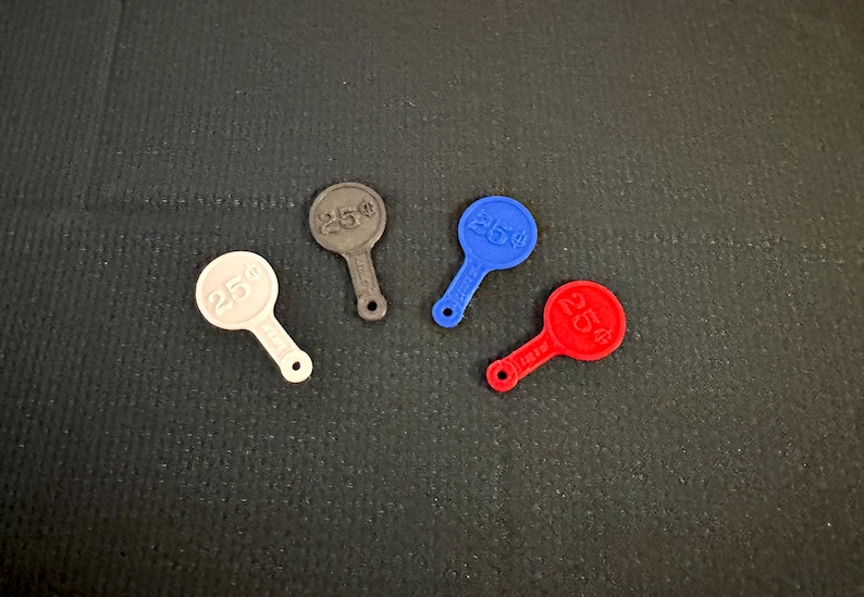 Aldi Cart Token. 4 Color Choice: Red, Blk, White, Blue. 3D Printed Aldi ...
