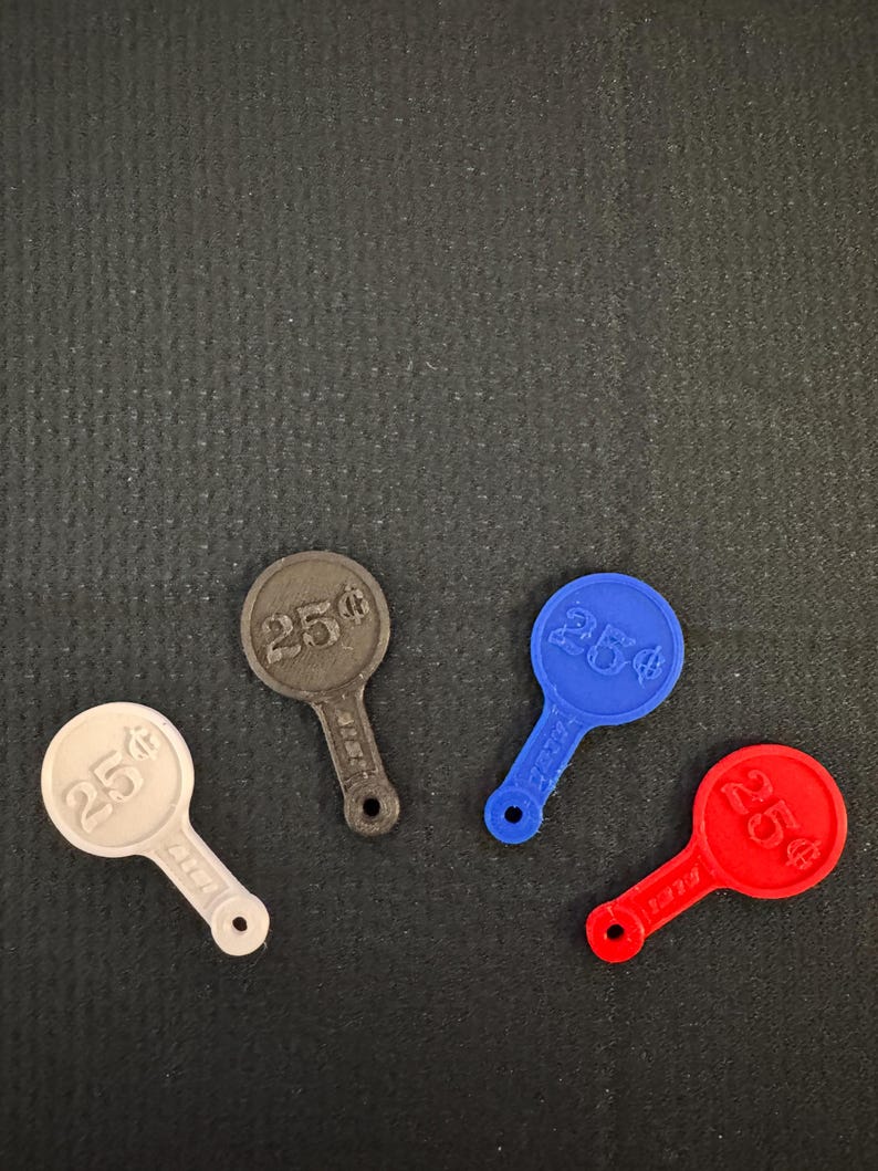 Aldi Cart Token. 4 Color Choice: Red, Blk, White, Blue. 3D Printed Aldi ...