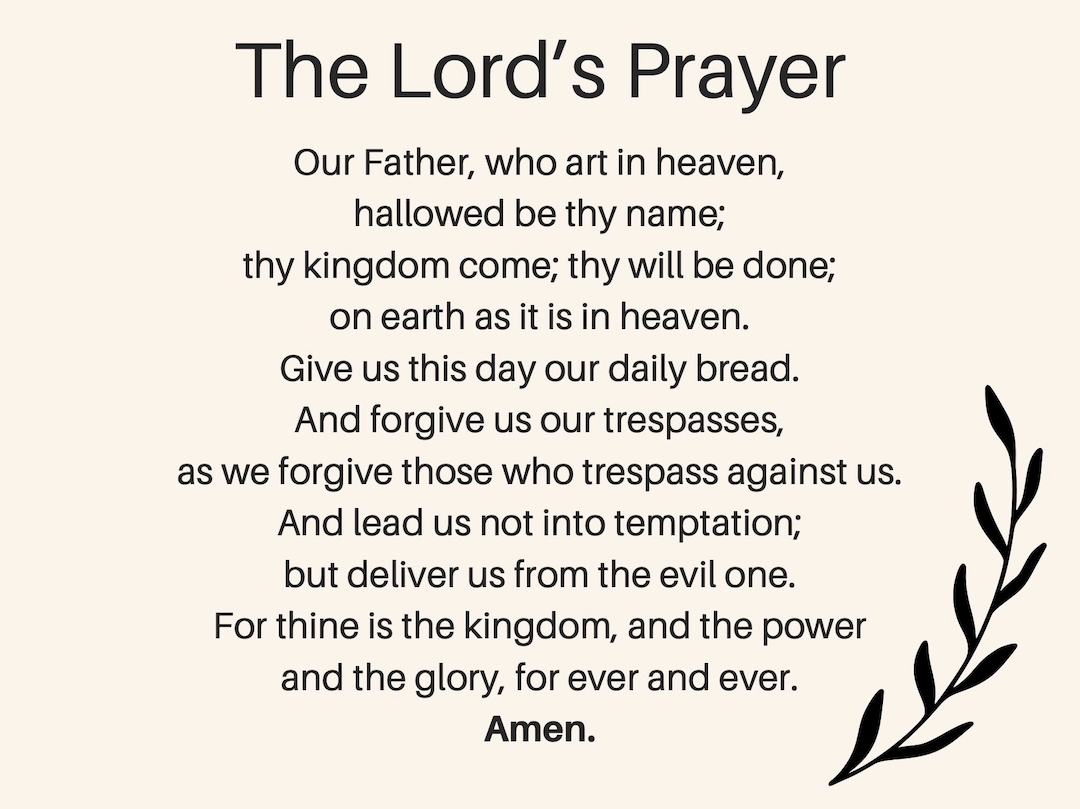 The Lords Prayer Wide, INSTANT DOWNLOAD, Printable Art, Poster ...