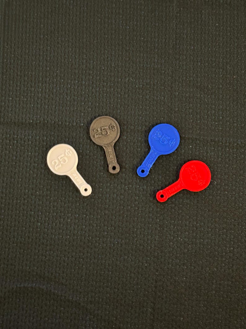 Aldi Cart Token. 4 Color Choice: Red, Blk, White, Blue. 3D Printed Aldi ...