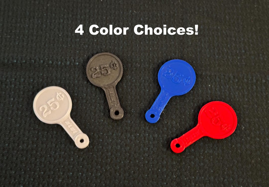 Aldi Cart Token. 4 Color Choice: Red, Blk, White, Blue. 3D Printed Aldi ...