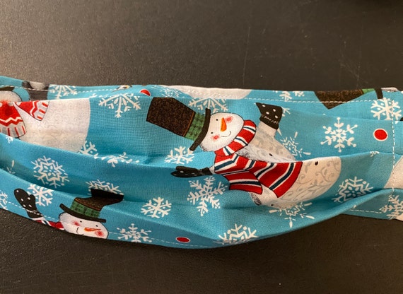 Adult/teen Sized Snowman Christmas Face Mask PATTERNS VARY - Etsy