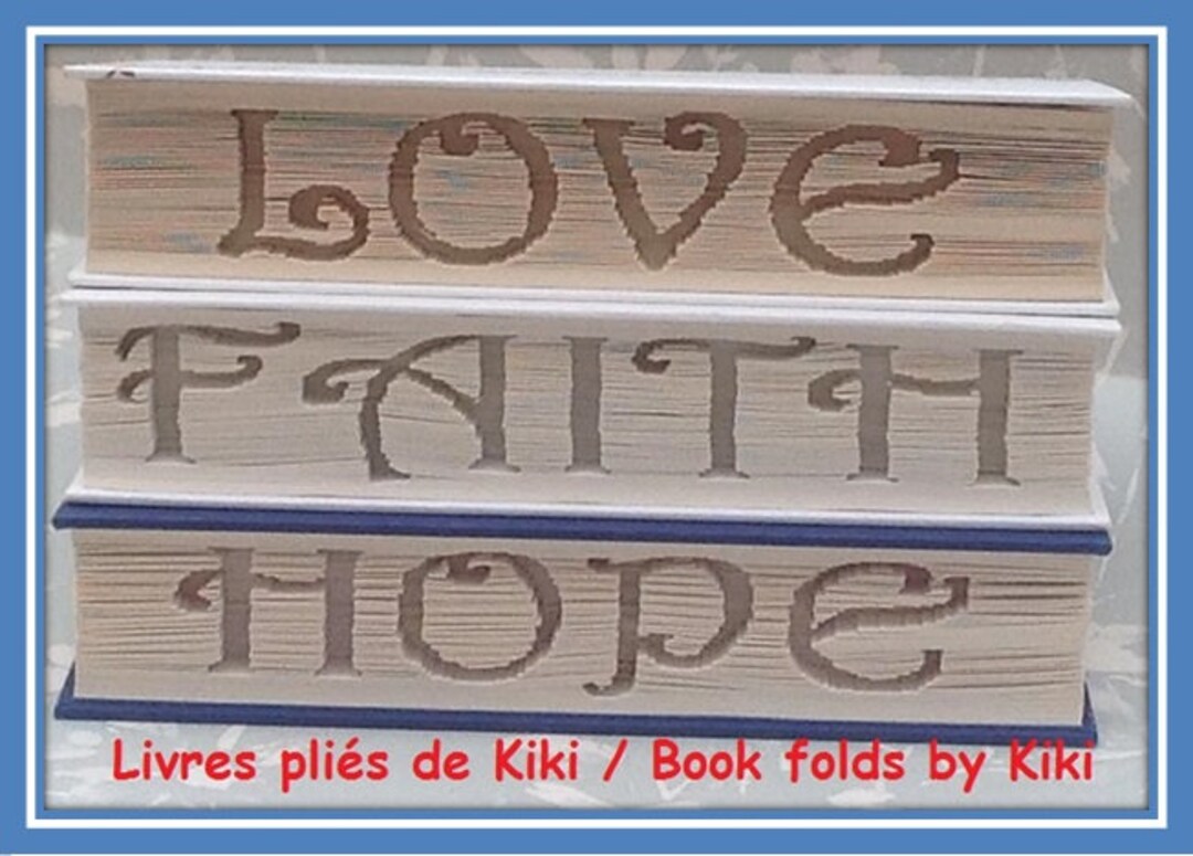 Faith, Hope, Love Book Fold Patterns R39345 - Etsy