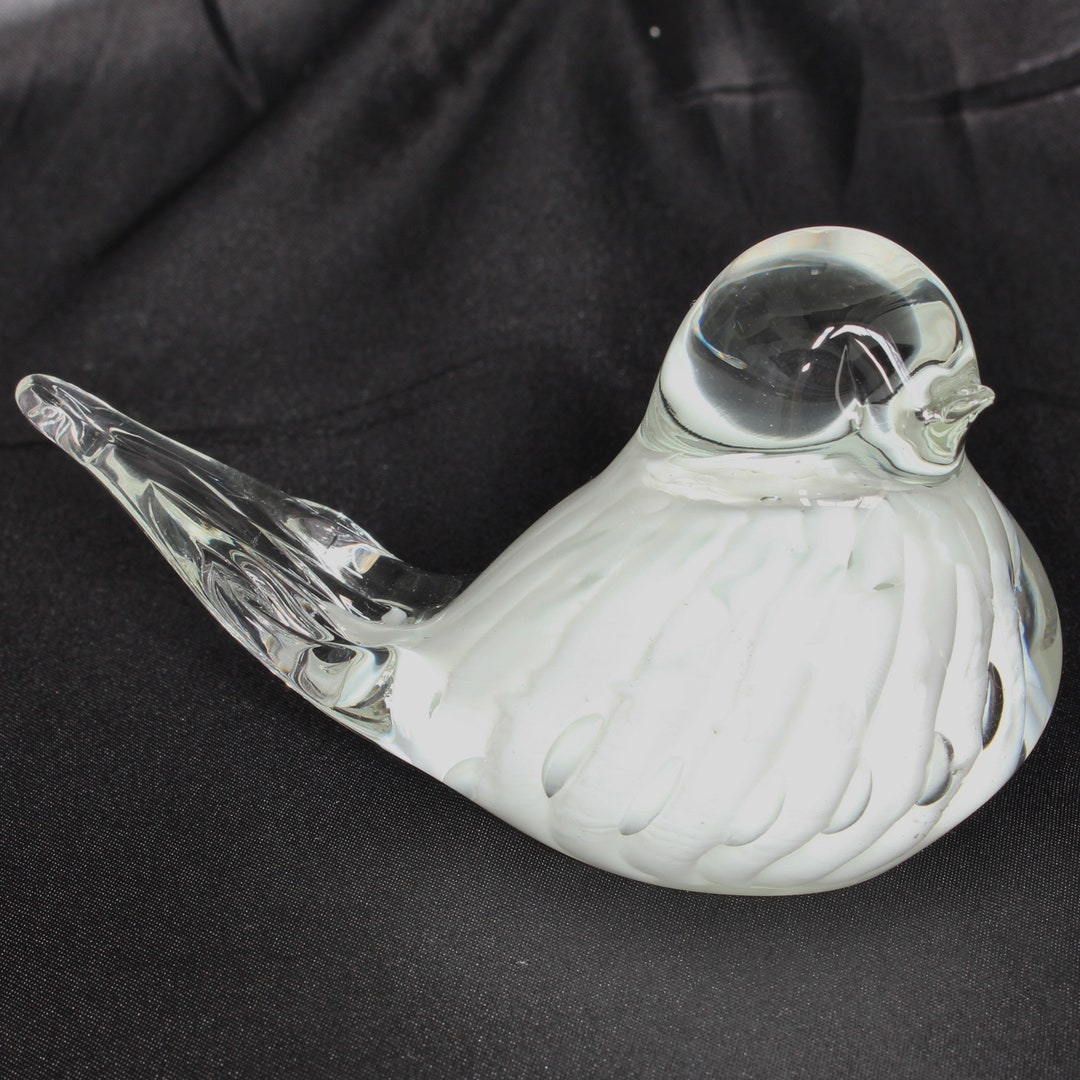 Vintage American Joe St Clair Art Glass Bird Paperweight, 1970's - Etsy
