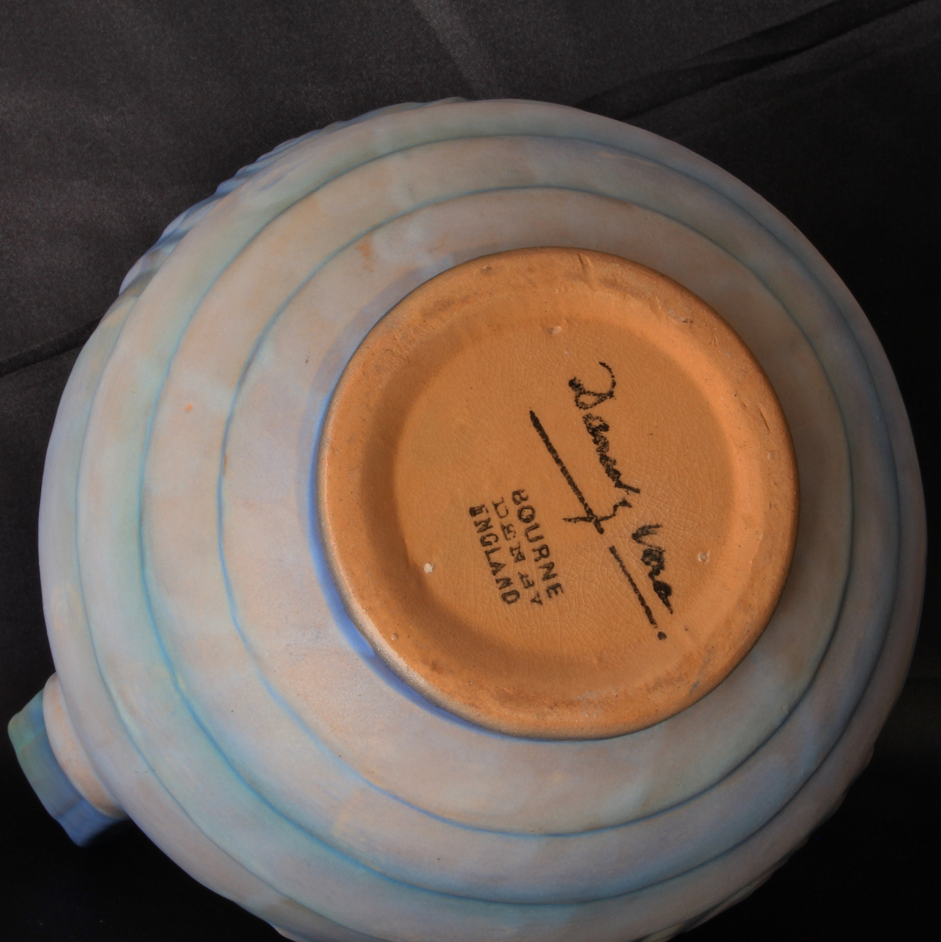 Denby Danesby Ware 6 Art Deco Stoneware Pastel Blue Vase, Grasmere ...