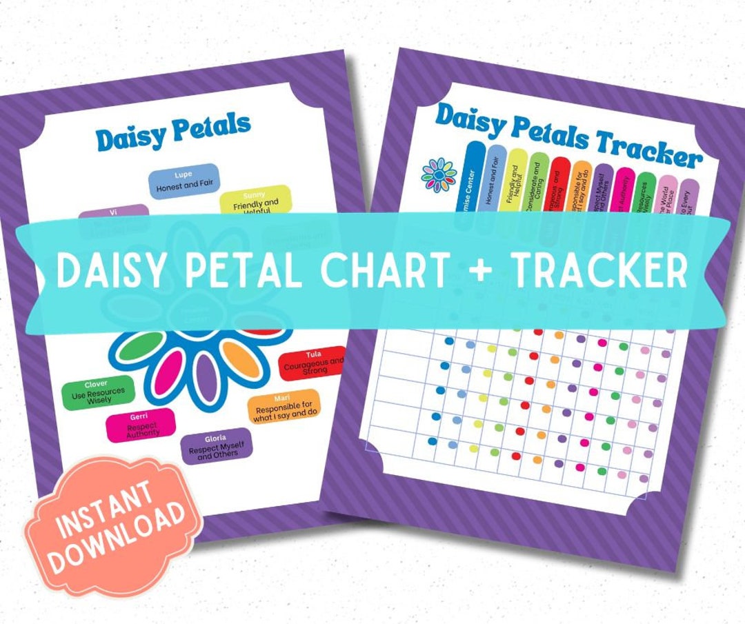 Girl Scouts Daisy Petal Chart, Printable Daisy Girl Scout, Daisy Petal ...