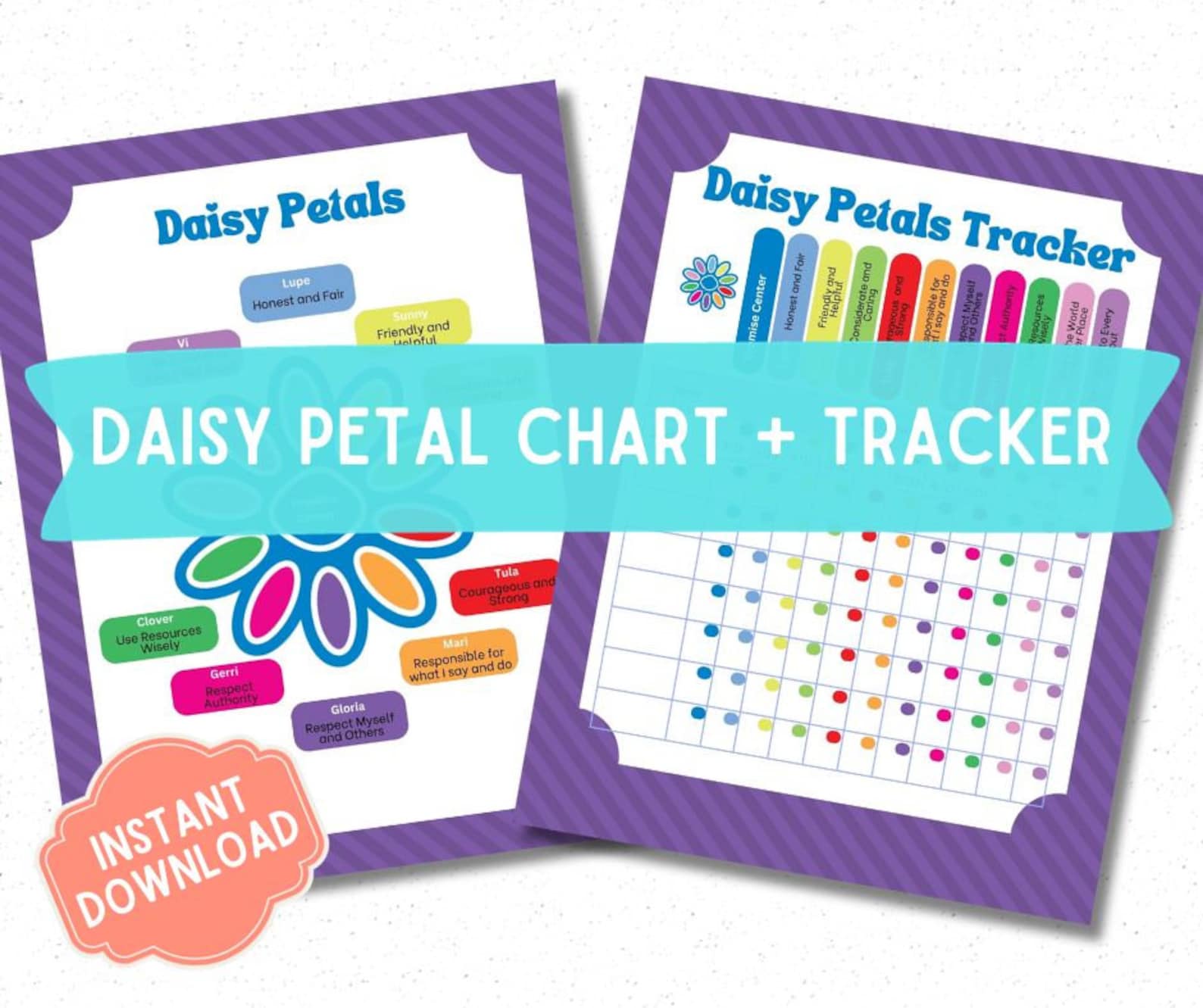 Girl Scouts Daisy Petal Chart, Printable Daisy Girl Scout, Daisy Petal ...