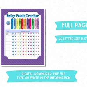 Girl Scouts Daisy Petal Chart, Printable Daisy Girl Scout, Daisy Petal ...