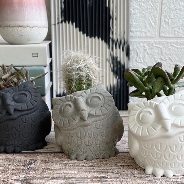 Owl Flower Pot - Etsy