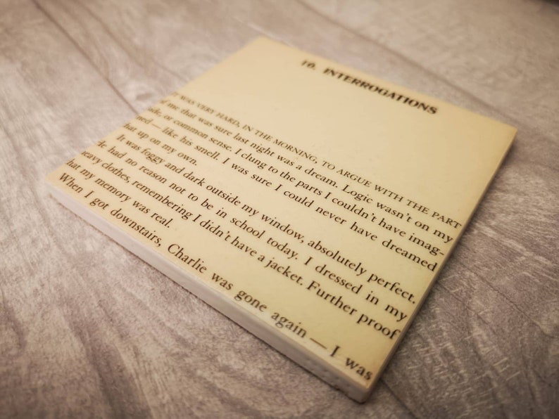 Twilight Book Page Tile Coasters Romantic Vampire Literature | Etsy