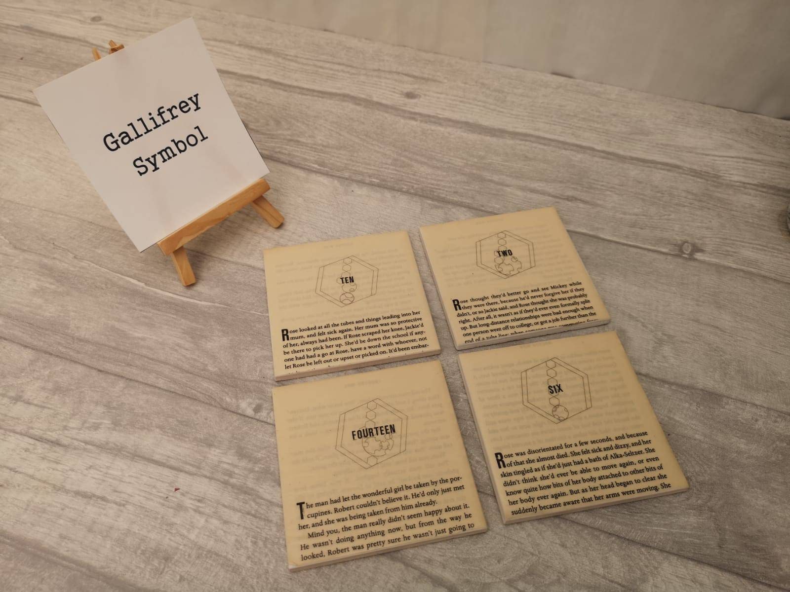 Doctor Who Book Page Tile Coasters Dr Who Fandom Coaster Gift | Etsy