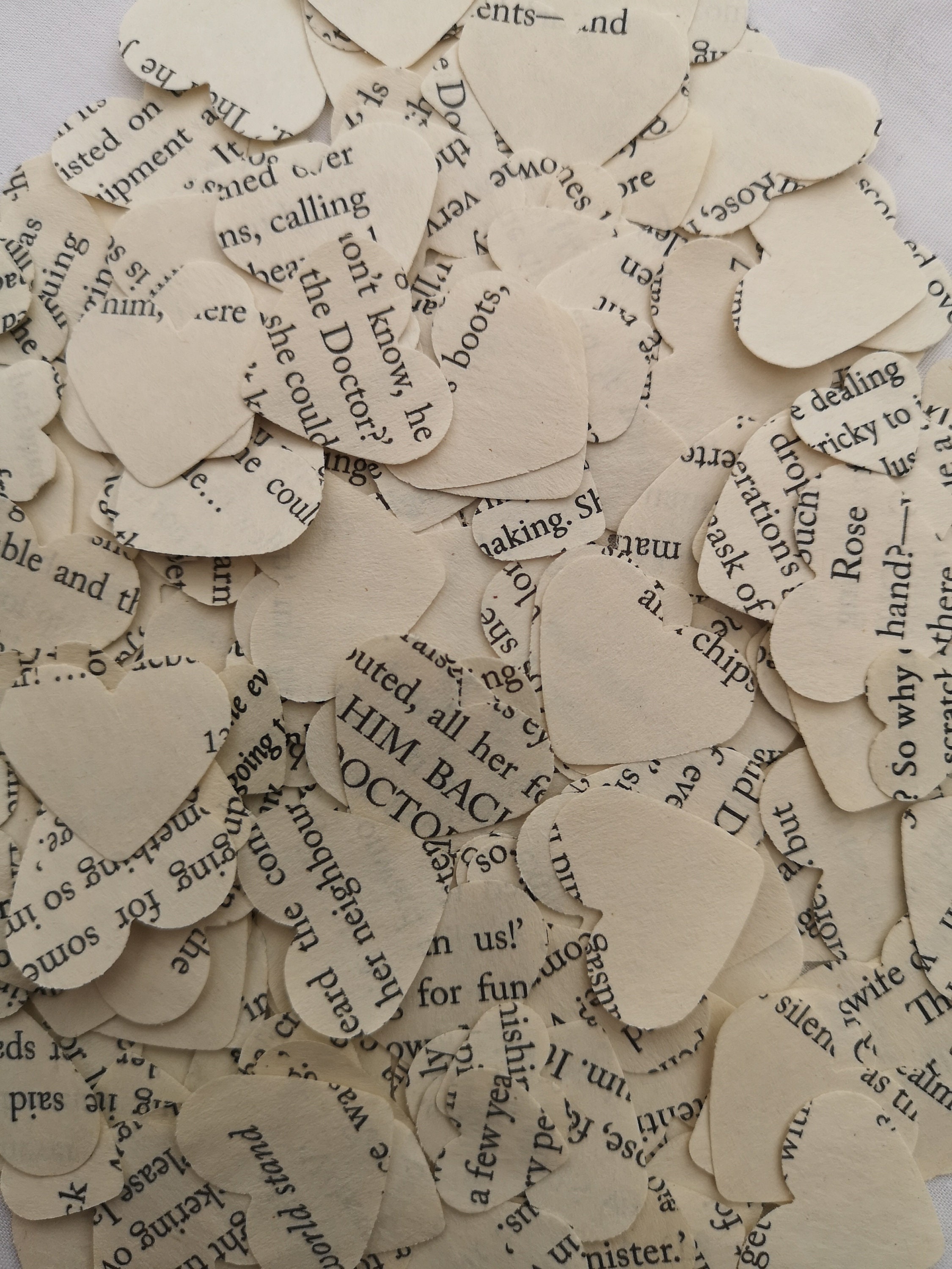 Doctor Who Book Page Wedding Table Confetti Decoration Hearts | Etsy