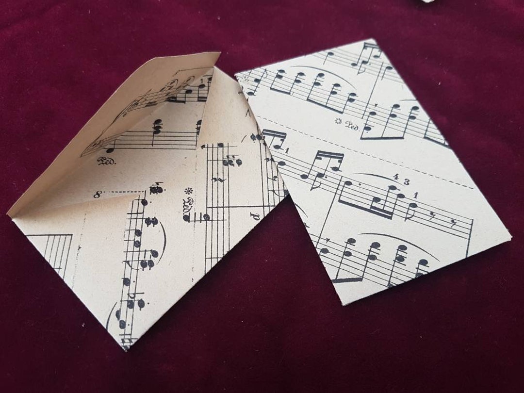 Sheet Music Mini Envelopes, Seed Envelopes, Hymnal Wedding Decor, Music ...